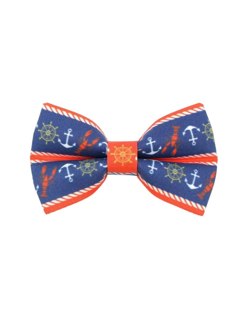 MADE BY CLEO Cat Bow Tie Nautical Navy
