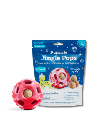 Woof Holiday Pupsicle Toy + Jingle Pops Treat Bundle
