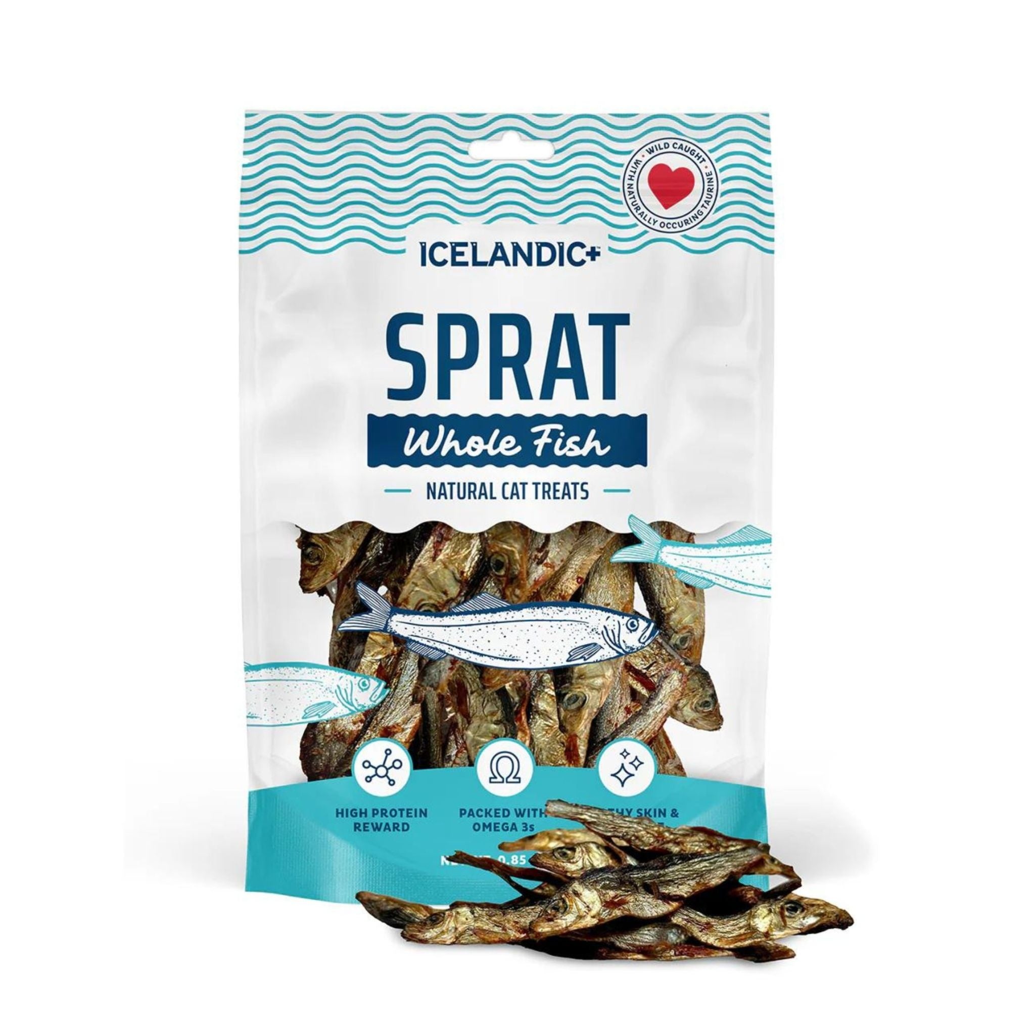 ICELANDIC+ Sprats Whole Fish Cat Treat .85 OZ