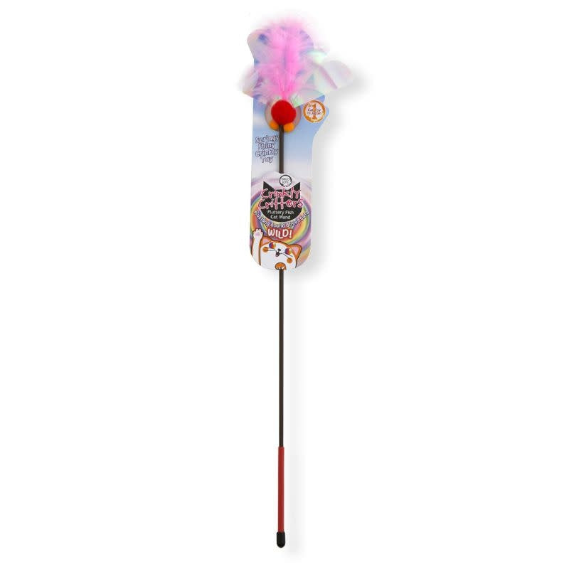 NECOICHI Crinkly Critters Fluttery Fish Wand