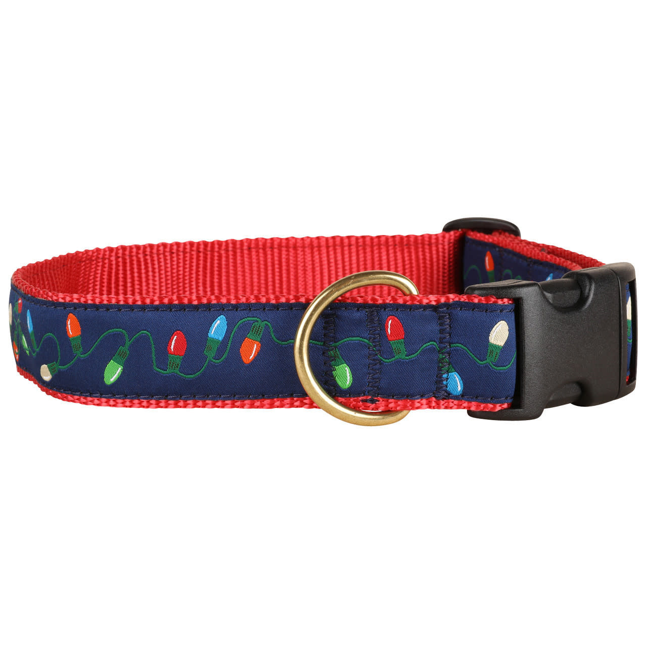 THE BELTED COW Collar Tangled Christmas Lights Navy